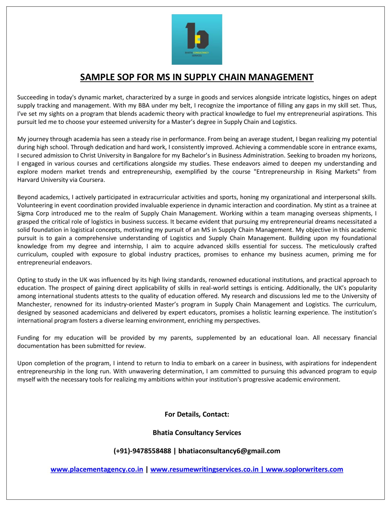 SOP for Supply Chain Management in Canada