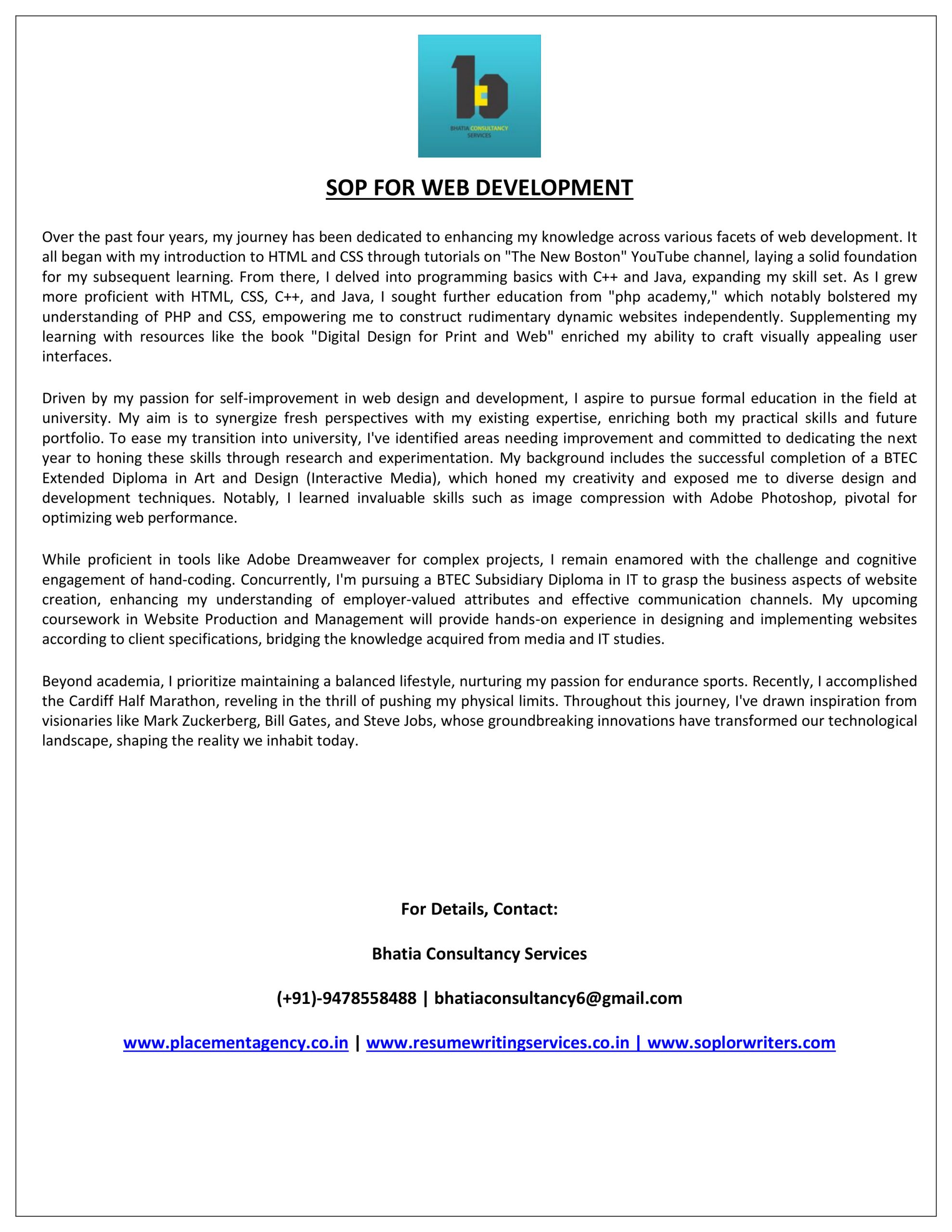 SOP for Web Development